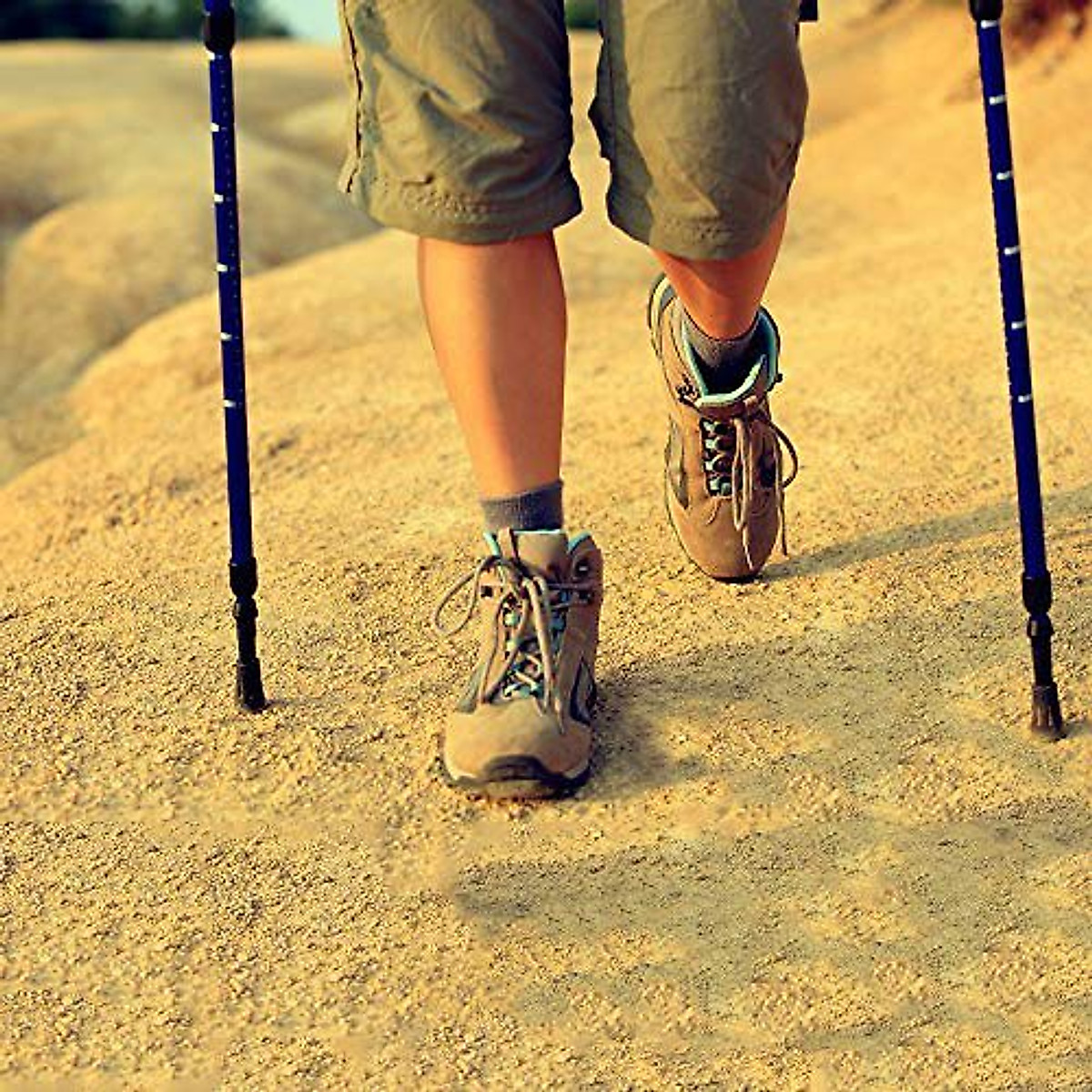 Lainrrew 24 Pack Trekking Pole Tips, Durable Hiking Poles Replacement Rubber Tips Protector Walking Sticks Caps Ends Rubber Feet for Most Standard Hiking Walking Trekking Poles