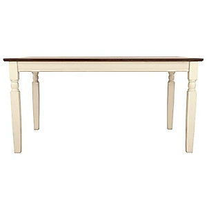 Signature Design by Ashley Whitesburg Cottage Dining Table, Seats up to 6, Brown & Antique White
