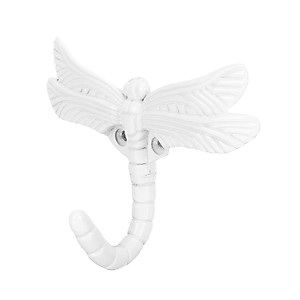 Cabilock 1 Set Dragonfly Hook Jacket Hooks Wall Mount Hooks Things Dragonfly Wall Art Key Hooks Home Storage Hooks Towel Rack Robe Hook Hanger Cute Wrought Iron White