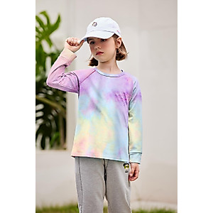 Arshiner Kids Girls Tie Dye Long Sleeve Casual Loose Crewneck Sweatshirts for 4-5T