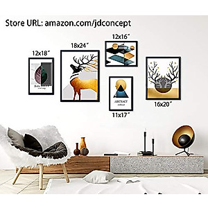 JD Concept Wood 16x20 Black Picture Frame 3 Pack - Gallery Wall Frame Set - Suitable for Horizontal and Vertical Hanging 16 x 20 Poster Photo