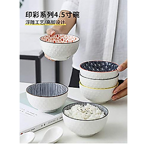 Maypink Porcelain Cereal Bowls Set Ceramic Bowls Set of 8 - 4.5 inches Vibrant Colors Soup Bowls Cute Oatmeal Bowls for Pasta Small Salad Stews Rice Microwave and Dishwasher Safe (8, 4.5-inch)