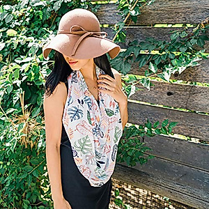 Bebe au Lait 5-in-1 Multi-Use Cover: Nursing Covers for Breastfeeding, Infinity Scarf, Nursing Shawl, Car Seat Cover, Shopping Cart Cover, Carrier Cover, Privacy Nursing Cover - Tropicana