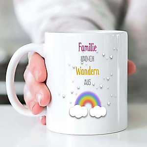 Inspirational - Emigration Quote Gift Idea for Daughter-in-laws on Graduation - Grey Multicolor Unisex Sweat 11 Oz White Ceramic Coffee Mug