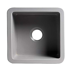 ALFI brand ABF1818S-GM Kitchen Sink, Grey Matte