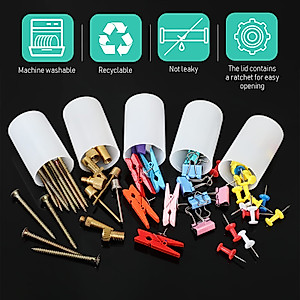 JOVITEC 100 Pieces Plastic Film Canister Holder 35 mm Empty Camera Reel Containers Storage Containers Case with Lids for Small Accessories Fish Hook Film Beads (White)