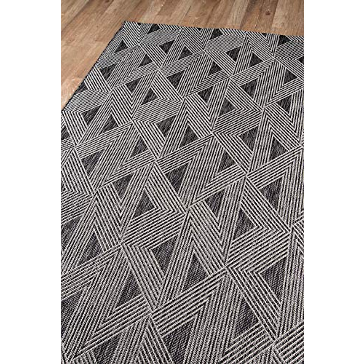 Novogratz by Momeni Rugs Villa Collection Sardinia Indoor/Outdoor Area Rug, 2'7" x 7'6" Runner, Charcoal