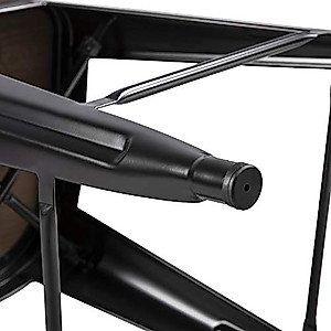 Yaheetech 24Inch Seat Height Style Dining Stools Chairs with Wood Seat/Top and High Backrest, Industrial Metal Counter Height Stool, Modern Kitchen Dining Bar Chairs Rustic, Black, Set of 4