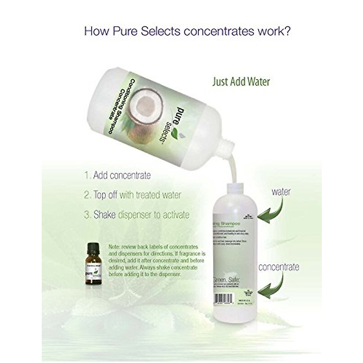 Pure Selects Dish Soap Concentrate • 2 Pack • Each Quart of concentrate makes 4 quarts of Dish Soap • All Natural • No added Fragrance or Dye • NO ANIMAL TESTING