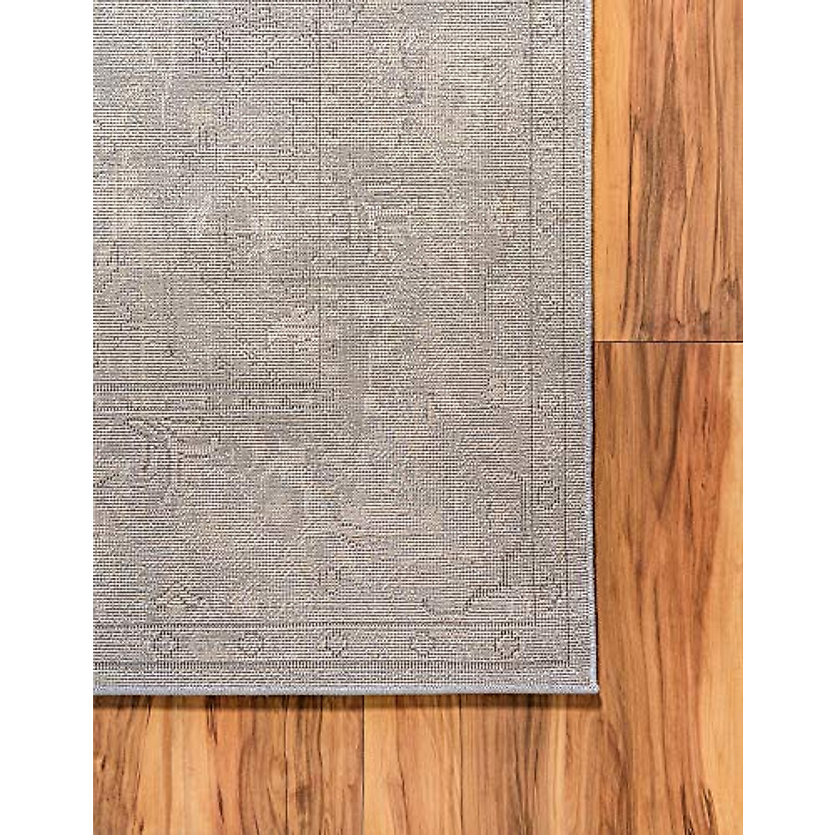 Rugs.com Oregon Collection Rug – 8' x 10' Gray Low-Pile Rug Perfect for Living Rooms, Large Dining Rooms, Open Floorplans