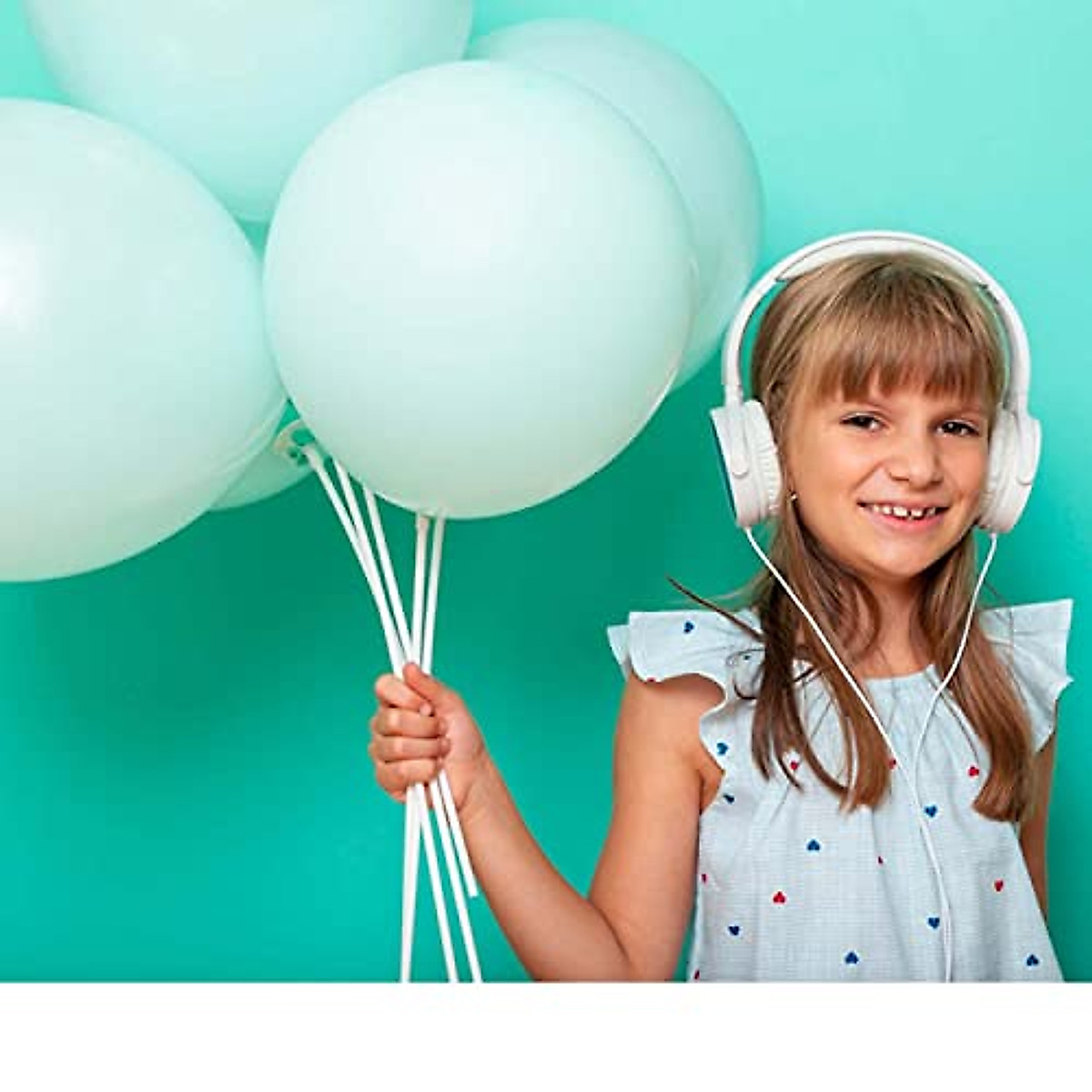 GIFTEXPRESS 60pcs 12" White Balloon Sticks, Plastic Balloon Sticks with Cups for Birthday Party, Wedding, Anniversary Decorations