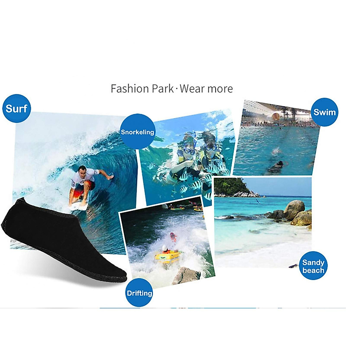 USYFAKGH Water Shoes Women's Men's Outdoor Beach Swimming Aqua Socks Quick-Dry Barefoot Shoes Surfing Yoga Pool Exercise