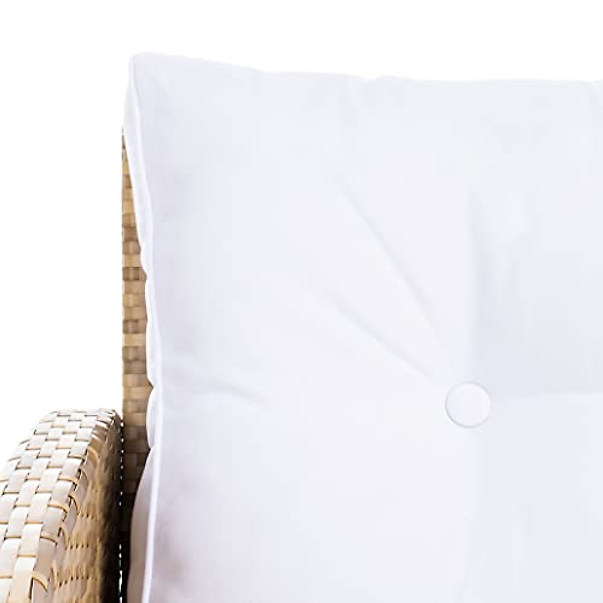 SAFAVIEH Outdoor Collection Vellor Natural/White Cushion 4-Piece Conversation Patio Set PAT7516D