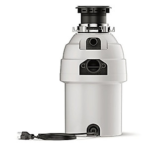 Waste King 1 HP Garbage Disposal with Power Cord, Food Waste Disposer for Kitchen Sink, L-8000