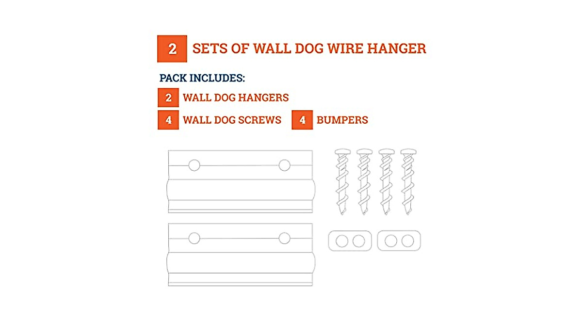 Wall Dog Wire Hanger - Securely Hang Frames Up to 100 lbs