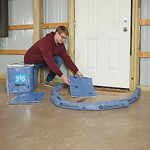 PIG Water Absorbing Kit - Absorbs up to 5 Gallons per kit - Blue - PM50490