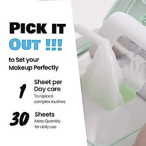 DEWYTREE Hyaluronic Acid Moisturizing Mask Sheet for Perfect Makeup, Dispenser Type Refreshing Aqua Mask 30 Sheet - Pick and Quick, Enriched with Amino Acids for Hydrating and Removing Dead Skin Cells