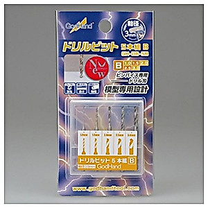 GodHand Drill Bit Set of (B) GH-DB-5B for Plastic Models