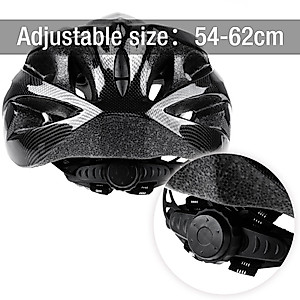 Adult Bike Helmet, Lightweight Cycling Helmet, Bicycle Helmet Adjustable Size Ultralight Specialized for Mens Womens Safety Protection ES-022