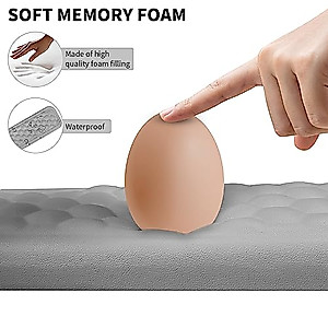 Giecy Keyboard Wrist Rest,Keyboard Pad Upgrade Enlarge Gel Memory Foam Set Keyboard Rest Cushion Support for Office, Computer Laptop Comfortable Lightweight for Easy Typing Pain Relief, Grey