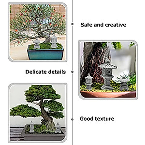 Operitacx 3Pcs Pagoda Tower Statue Mini Pagoda Model Miniature Pagoda Figurine Fish Tank Aquarium Landscape Ornament Zen Garden Bonsai Flowerpot Decoration