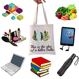 WCGXKO Movie Show Inspired Gift This Is The Skin Of A Killer Bella Zipper Pouch Makeup Bag for Fans (This is the skin tote)