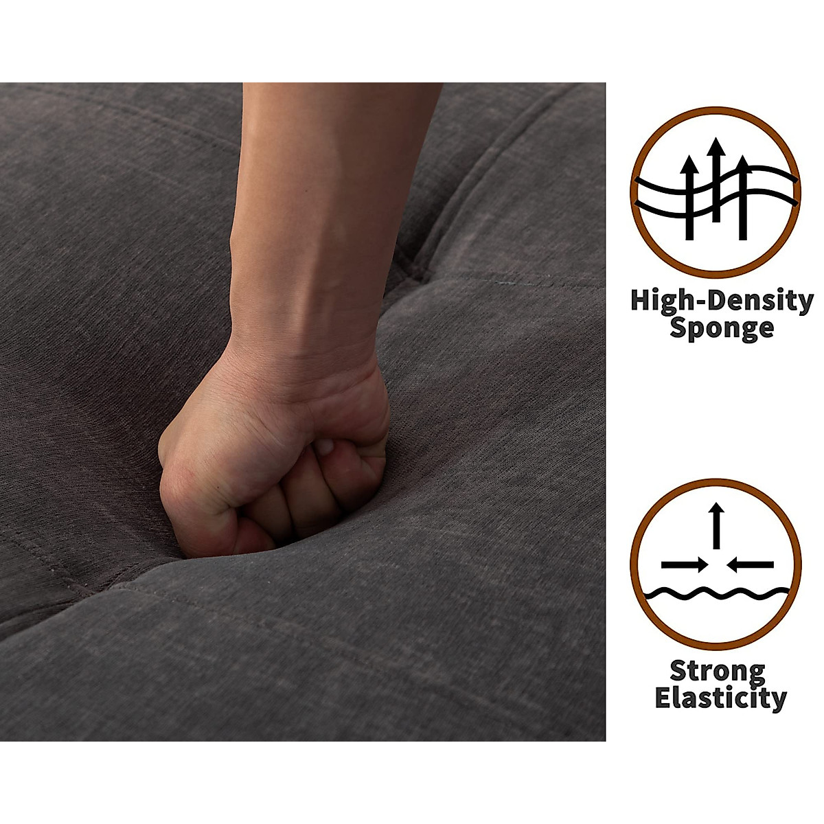 Aeffze Love Seat Sofa with Storage Ottoman Convertible Velvet 2 Seater Modular Sectional Modern Reversible Couch for Living Room Apartment Small Space (Dark Grey) (F8001-HOME)