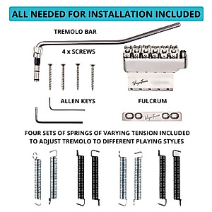 Vega-Trem VT1 Standard 6-Screw Glossy Stratocaster Guitar Tremolo Bridge For Strat No Mods Easy Installation