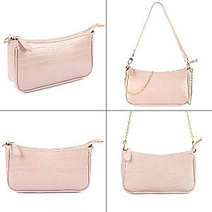 Classic Vegan Leather Small Crossbody Handbag - Rectangle Camera Travel Purse Satchel Shoulder Messenger Bag (Mini Satchel Tote - Embossed Beige)