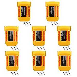 ZLWAWAOL 8 Pack Battery Holder for Dewalt 20V 60V Battery and Milwaukee M18 18V Battery Wall Mount Battery Storage Dock Holder Fit for Dewalt DCB200 DCB203 DCB206 Battery