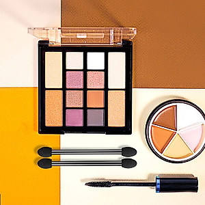 Ponpon 100Pcs Eyeshadow Applicators Dual Sides Eye Sponge Applicators Disposable Eyeshadow Brush for Girls Lady Women Makeup