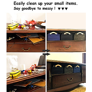 Basket Small Storage Baskets Little Basket Felt Soft Fabric Basket Storage Bins for Books Magazines Newspapers Shelves Storage Basket Collapsible Storage Basket Navy Blue Basket Storage Containers