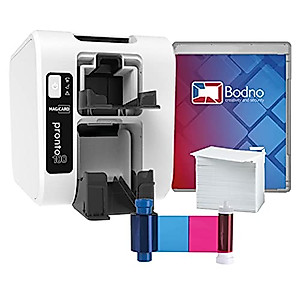 Magicard Pronto 100 ID Card Printer & Complete Supplies Package with Bodno ID Software - Bronze Edition