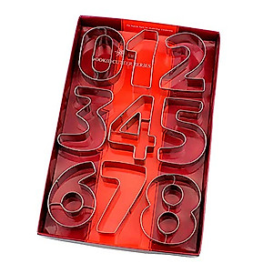 Large Number Cookie Cutters 9pcs Biscuits Stainless Steel Cutter Set Fondant Cake Decorating Tools