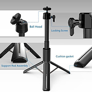 WEWATCH Projector Pocket Tripod Stand - PS101 12 inch Lightweight Tripod Stand, Compact, Aluminum Alloy Portable Projector Stand with 360° Ball Head for Projectors, Cell Phone, IP Camera and Webcam