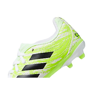 adidas Men's Copa 20.3 Firm Ground Soccer Shoe, Footwear White/Core Black/Signal Green, 7 M US