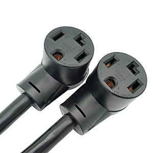 Parkworld NEMA 14-30 Splitter, 240V Splitter Dryer 14-30P Male Plug to (2) 14-30R Female Receptacle, Dryer 4-Prong 30 AMP 14-30 Dryer Y Adapter Cord (12FT)