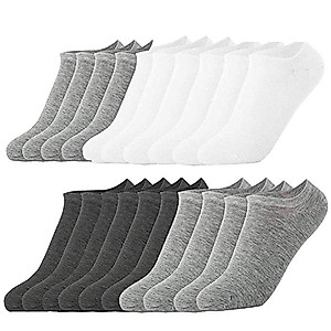 GHJFGF Womens Socks Ankle Causal Thin Low Cut Cotton Athletic Short Socks 10 Pairs (Black)