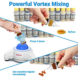 FOUR E'S SCIENTIFIC Mini Vortex Mixer - Lab Vortex Shaker, 5600rpm, Touch Function Portable Paint Mixer for Acrylic Miniature Hobby Model Paints Nail Polish