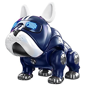 Robot Dog Toy for Kids - Robotic Stunt Puppy Built-in LED Lights and Music - Battery Operated Interactive Puppy with Music for Kids, Technological Dancing Dog Toy Electronic Pets for Kids Germplasm