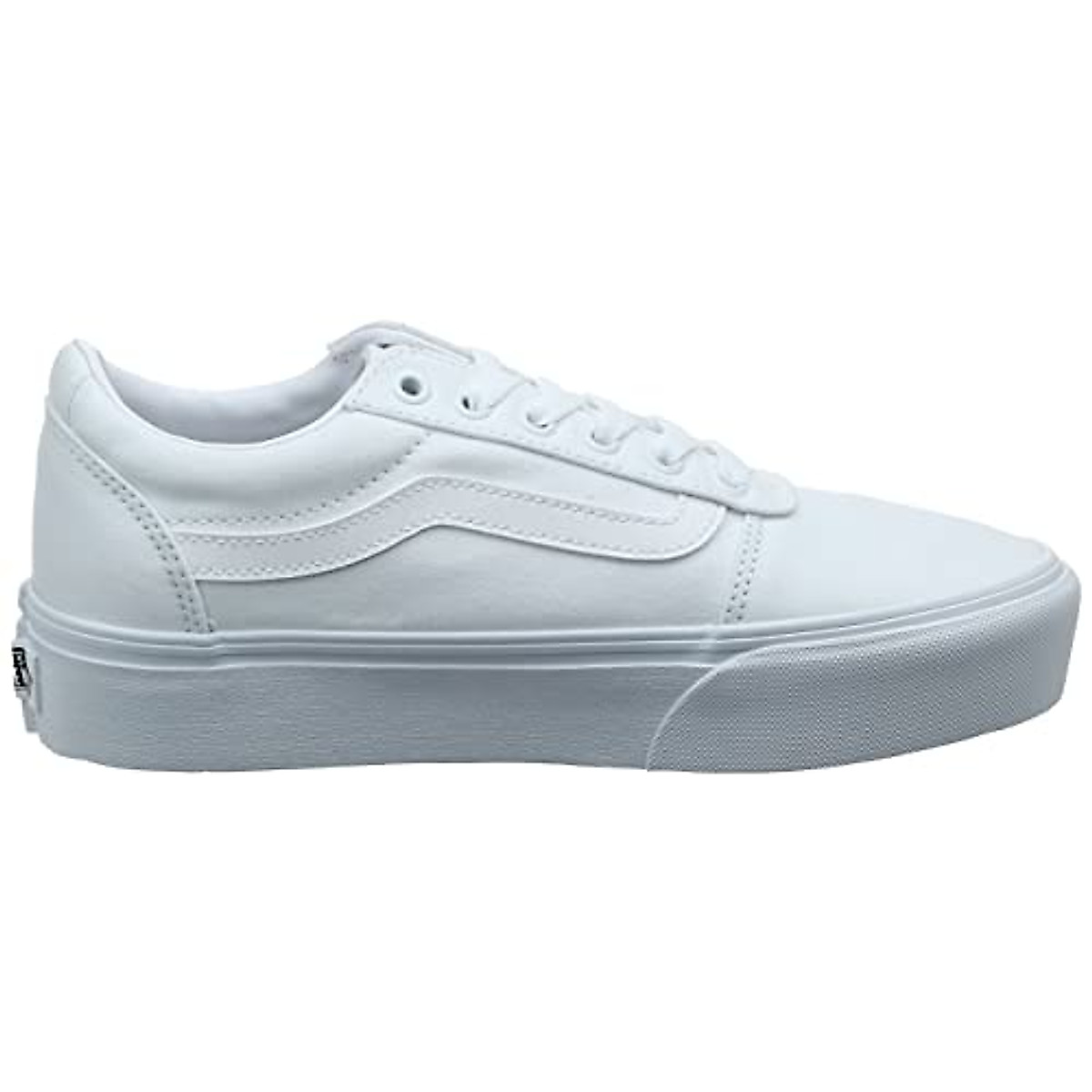 Vans Women's Ward Platform Sneaker, White Canvas White 0rg, 7.5
