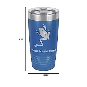 LaserGram 20oz Vacuum Insulated Tumbler Mug, Tree Frog, Personalized Engraving Included (Dark Blue)