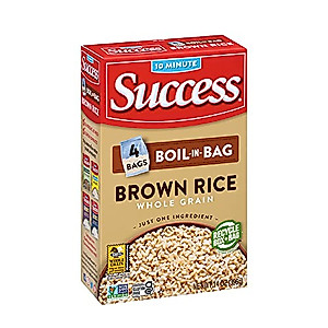 Success Boil-in-Bag Rice, Brown Rice, Quick and Easy Rice Meals, 14-Ounce Box