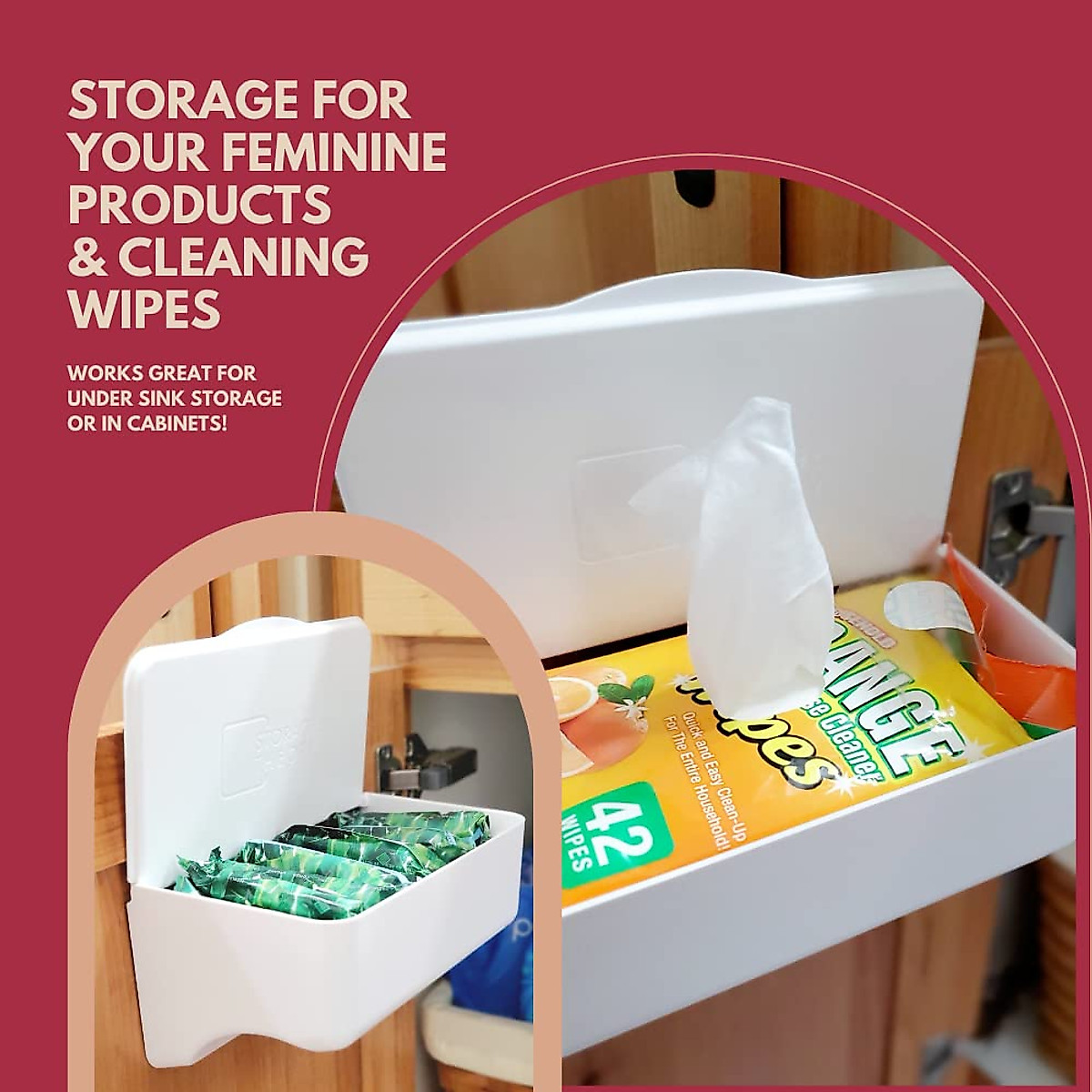 Bathroom Wipes Holder Dispenser with Shelf – Restroom Organizer & Toilet Wipe Holder for Bathroom Must Haves – Tool Free Wall Mounted Storage Baby Wipe Container by Storage Theory – Gray – 1 Pack