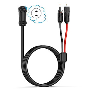 SolarEnz Solar Connectors to 2 Pin Power Industrial Circular Connector Adapter Connect Solar Panel Charge AC200P Portable Power Station 8Ft/2.5M