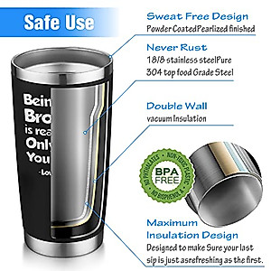 Brother Gifts from Sister Brother, "Being My Brother Is Really The Only Gift You Need" Birthday Brothers Gifts for Best Friend, Sister, Fathers Day, Big Brother Funny Gifts for Brothers From Siblings