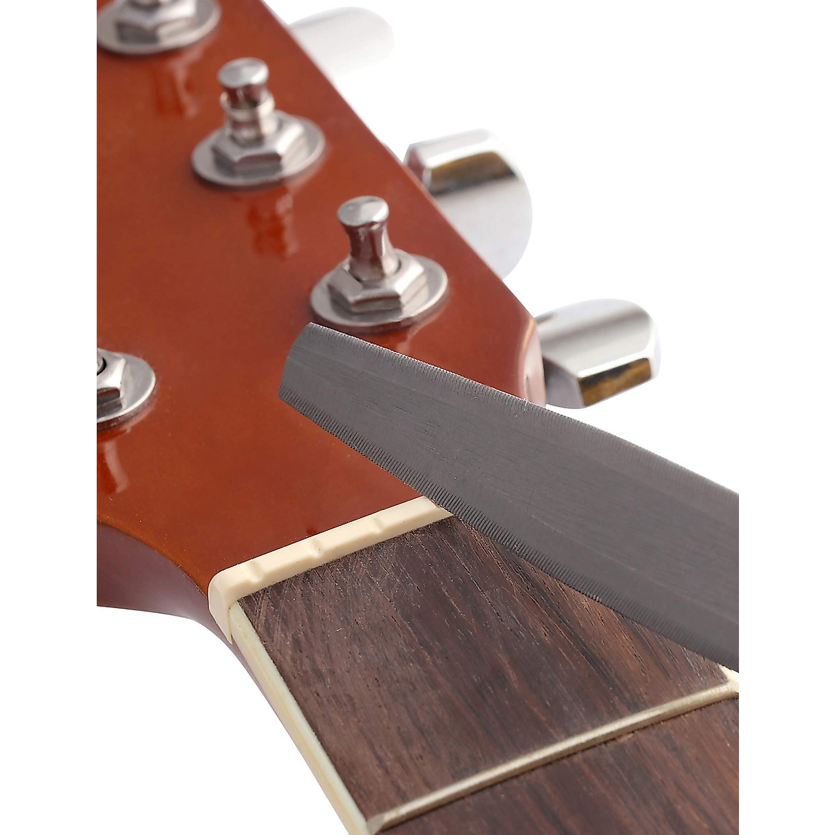 Holmer Tapered Nut Files Double Edge Nut Slotting Files Set Fret Crowning Files Luthier Tools for Electric Guitar Set of 3Pcs.