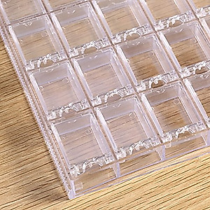 20 Grids Bead Storage Box Organizer, Transparent Acrylic Nail Art Decorations Container Rhinestone Beads Diamond Case for Crafts with Dividers, Clear Plastic DIY Art Crafts Nail Diamonds