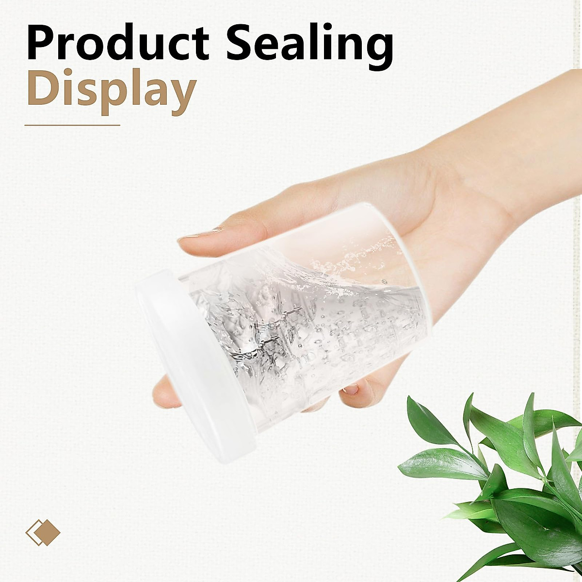 Hyuetrsa 20 Pack 10 Oz Ice Cream Containers, Freezer Food Storage Jars Plastic Pint Dessert Containers Reusable Pudding Cups for Homemade Ice-Cream,Jam,Fruit,Dessert,Sundaes, Soup