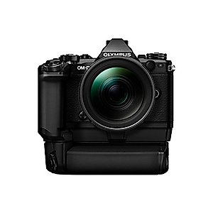 Olympus OM-D E-M5 Mark II Kit, Micro Four Thirds System Camera + M.Zuiko 12-40 mm PRO Universal Zoom + Power Battery Holder & Battery Black